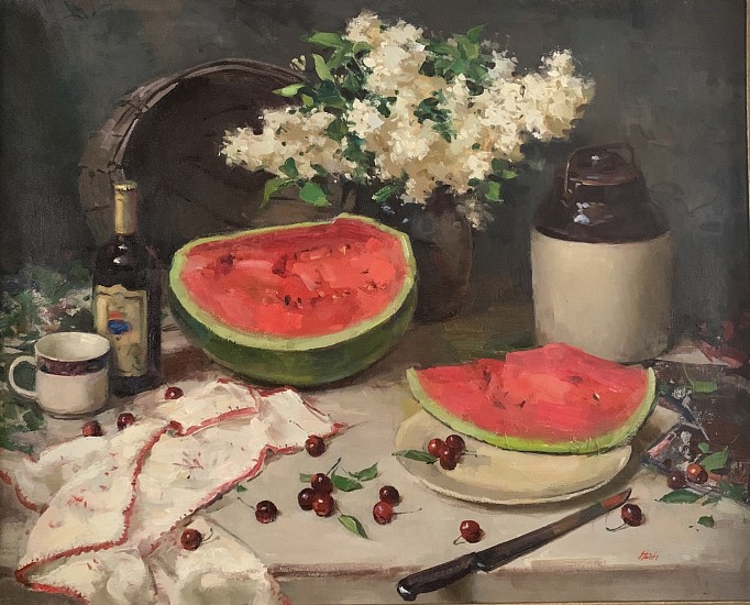 Del Gish | Girl with Braids | 2017 | The Art Spirit Gallery